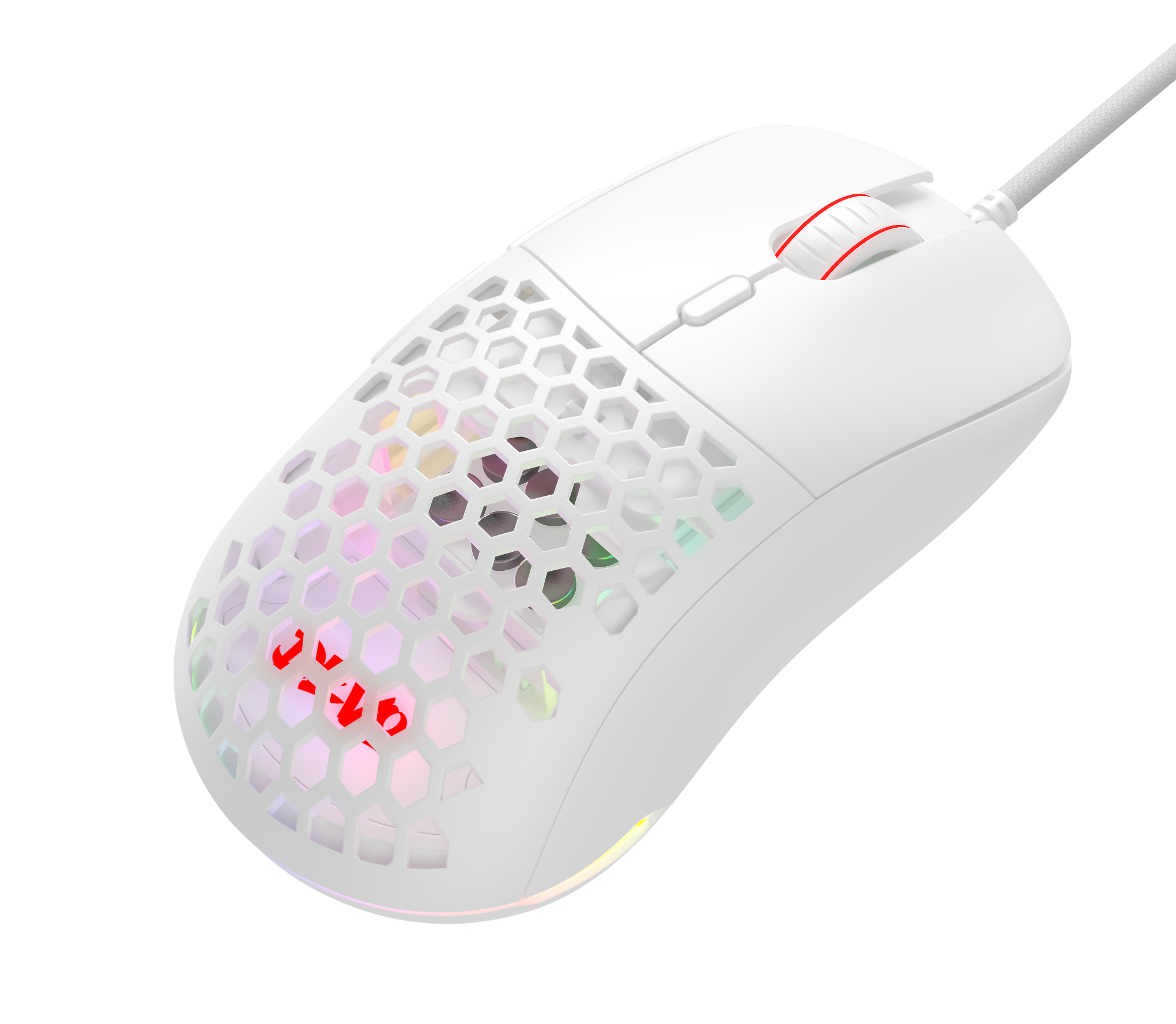 Devo Gaming Mouse - Lit-Two - White - Wired | RAIQ