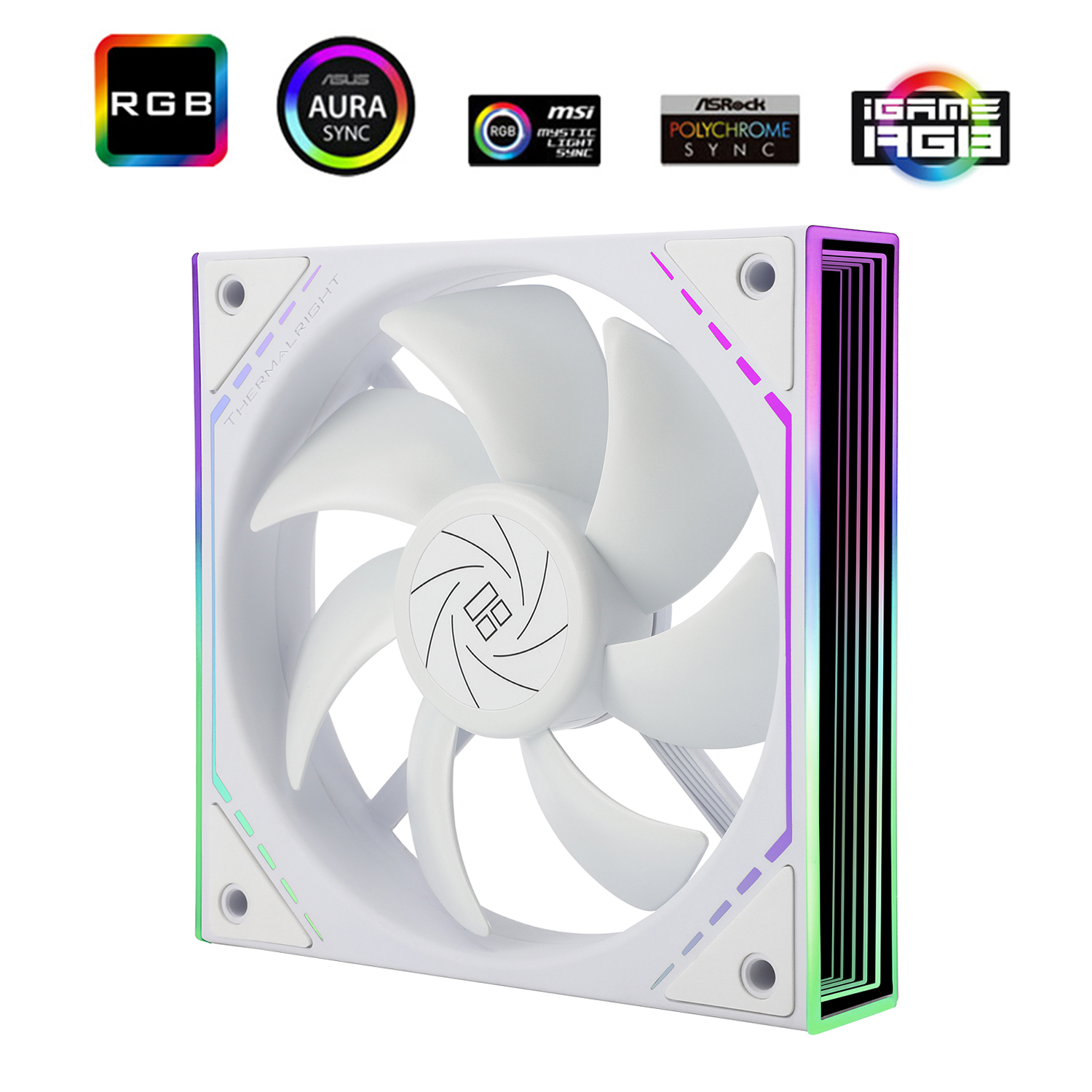 Thermalright TL-M12 120mm ARGB Fan - Single Fan - White | RAIQ