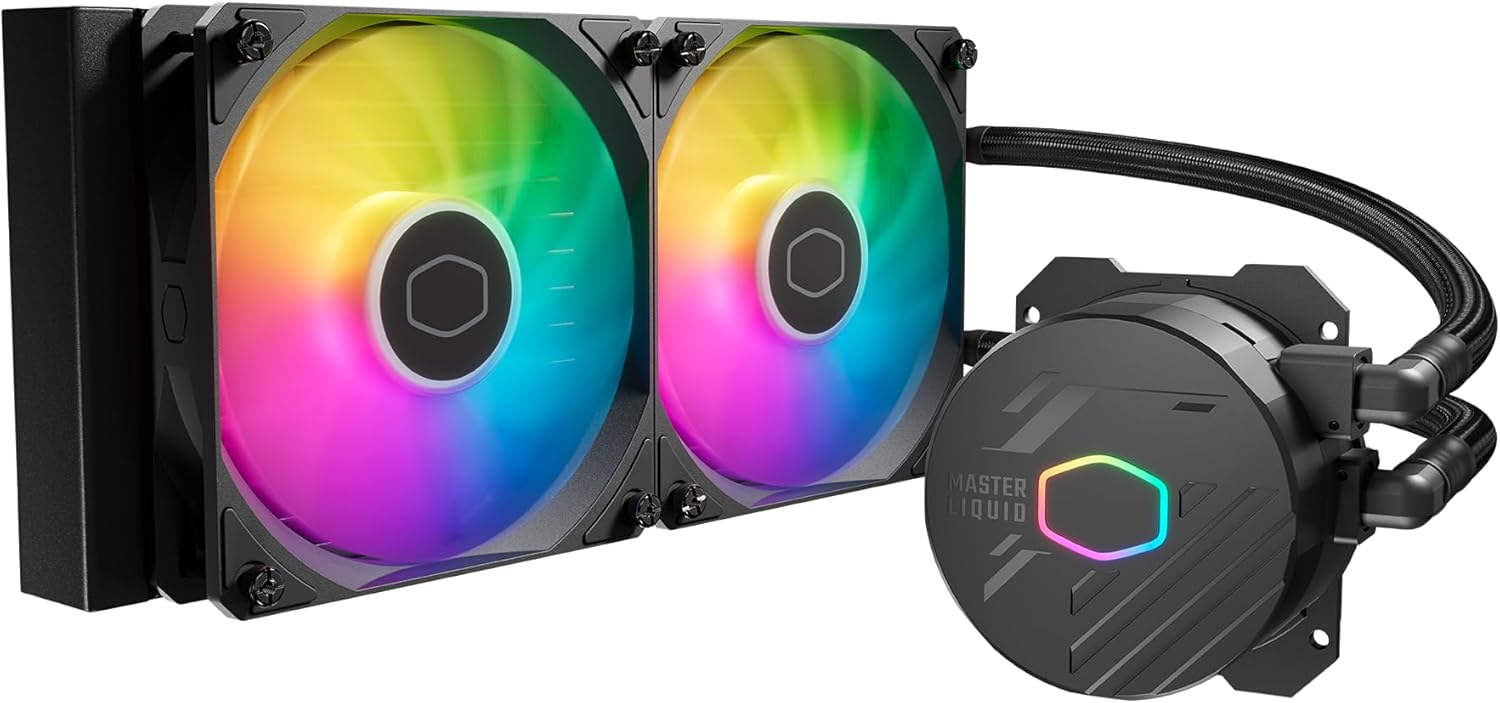 Cooler Master MasterLiquid 240L Core 240mm ARGB Liquid Cooler - Black ...
